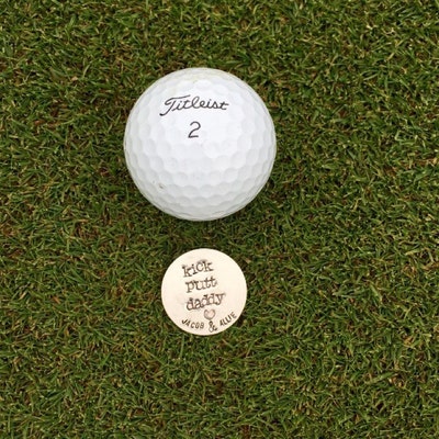 GOLF BALL MARKER or Pocket Token Custom Sterling Silver Hand - Etsy