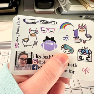Custom Contact Cards on Premium Matte Sticker Paper - Etsy