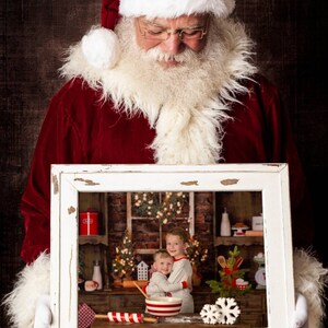 Santa Holding Frame Digital Backdrop Santa Overlay Holding - Etsy