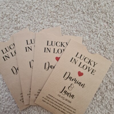 Personalised Scratch Card Wedding Favours Rustic Wedding - Etsy UK