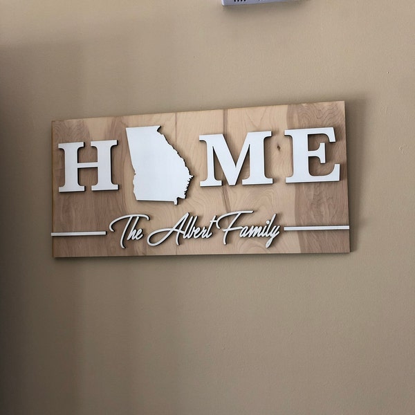Georgia Home Decor, Georgia Home Wall Sign, GA Welcome Sign, Home ...