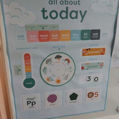Daily Morning Board, Preschool Circle Time Board, Kids Daily Calendar ...