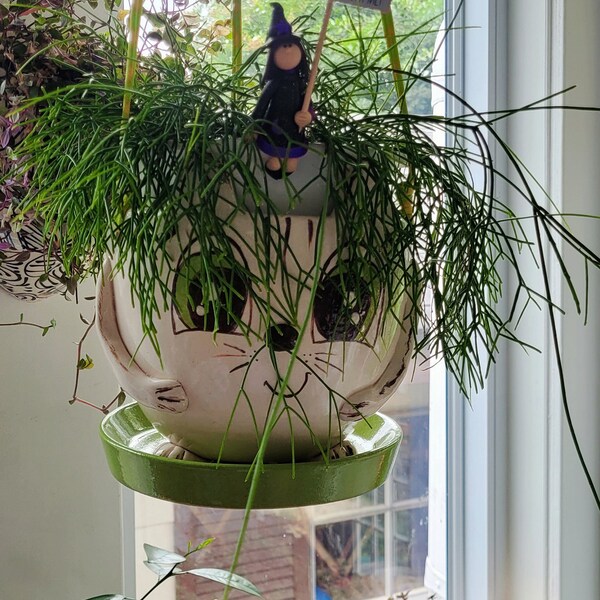 Witch Potsitter- Flower Pot Sitter- House Warming Gift - Flower Pot ...