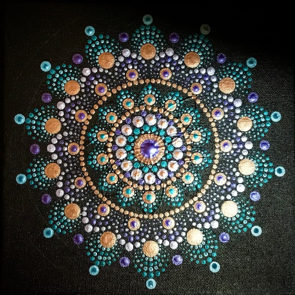 Dot Art Pattern Canvas 28 - Downloadable PDF - Mandala Dotting ...
