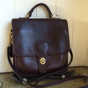 COACH 'saddlery' Bag Style 9535 Brass Black NYC Very Good Vintage ...