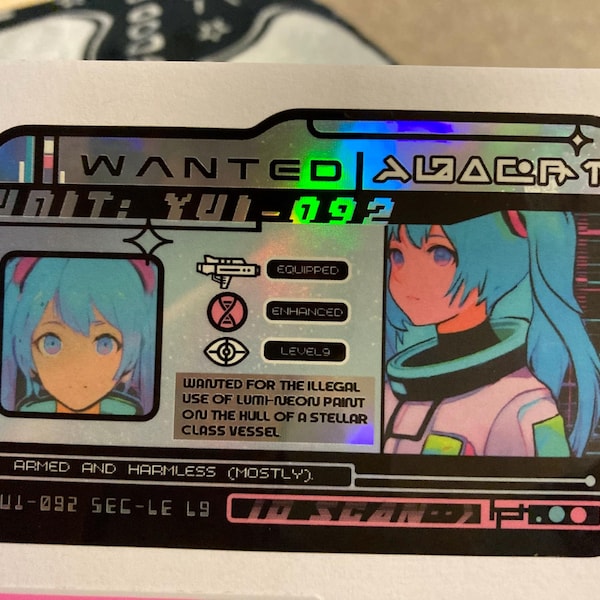 Yui Unit-092 Holographic Vinyl Decal: Cyberpunk Laptop Sticker - Etsy
