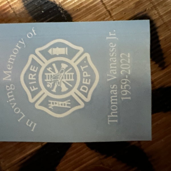 Firefighter Decal, First Responder Decal, Firefighter Memorial Decal ...