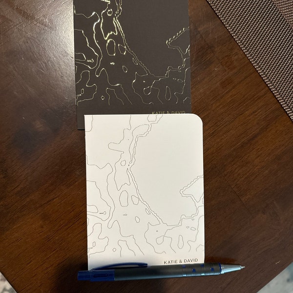 Custom Map Wedding Vow Books, Elopement Vow Books Set of 2, Vow Books ...