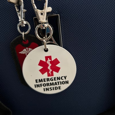 Emergency Information Inside Patch for Medical Bag, Backpack, Pouch ...