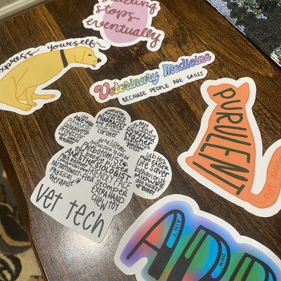 Veterinary Medicine Sticker Set / Vet Med Stickers / Vet Tech Stickers ...