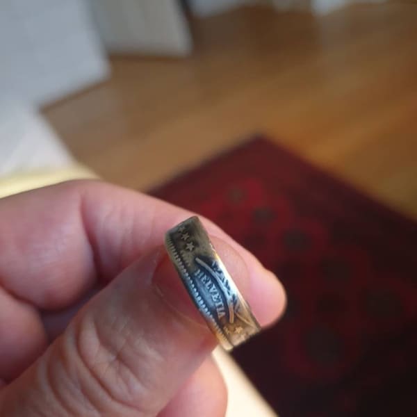 Danish Coin Ring - Souvenir From Denmark Kroner - Rings From Coins ...