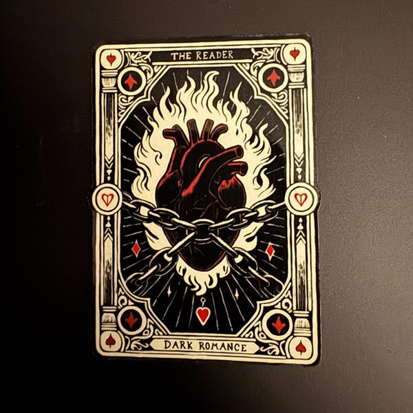 The Reader Dark Romance Sticker | Tarot Card Sticker | Bookish Sticker ...