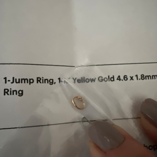 Jump Ring, 14k Yellow Gold 4.6 X 1.8mm Link Lock Jump Ring, No Solder ...