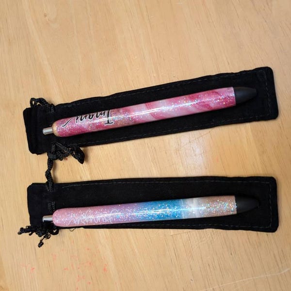 Geode Swirl Pens, Glitter and No Glitter Option, Refillable ...