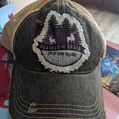 Vintage Logo Hat Custom Distressed Raggy Patch Hat With Your - Etsy