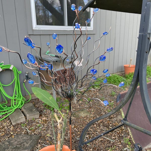 Butterfly Kinetic Balancing Garden Art Stake - Etsy