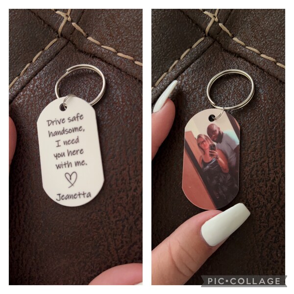 Drive Safe Handsome Keychain, Personalized Photo Keychain, Drive Safe I ...