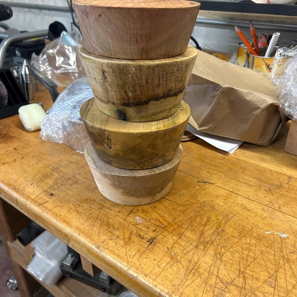 Premium Tulip Poplar Bowl Blank, 8”x3”, Wood Lathe Turning Stock, FREE ...
