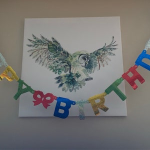 Flying Owl With Trees Leaves Forest Double Exposure Nature Animal Bird ...