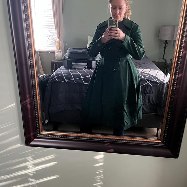 Elegant Red Swing Dress, Midi Dress, Long Sleeve Dress, Spring Evening ...