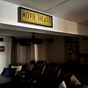 MOVIE THEATER Retro Style Led Light Signs for Home Cinema Usb 83 - Etsy