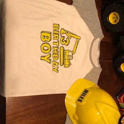 Boys 3rd Birthday Third Construction Birthday - Etsy