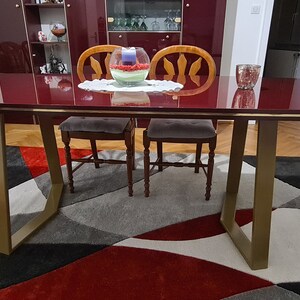 Golden Table Legs Steel Table Legs set of 2 Dining Table - Etsy