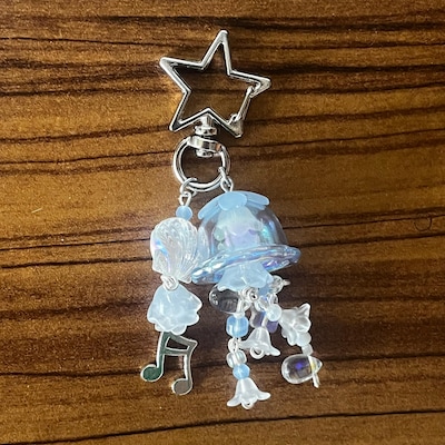 Blue Pink Purple Aesthetic Y2k Beaded Star Keychains - Etsy