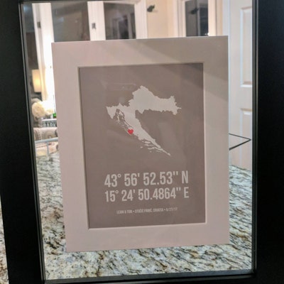 Personalised Map Coordinates Print - Etsy UK