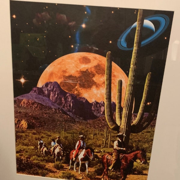 Space Cowboys Art Print: Retro Futurism, Vintage Western Wall Decor - Etsy