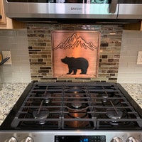 Bear and Mountains 100% Copper Brass or Stainless Steel Tile - Etsy UK