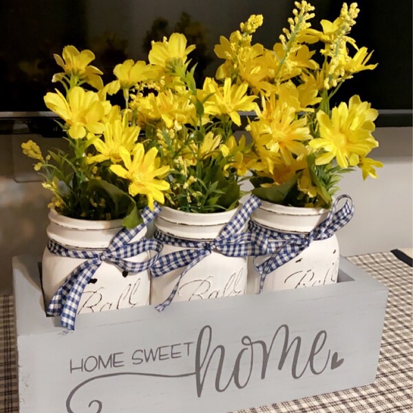 Farmhouse Decor, Rustic Decor, Farmhouse Mason Jars, Rustic Farmhouse ...