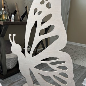 Enchanting 4ft Side View Wood Butterfly Butterfly Prop Butterfly Party ...