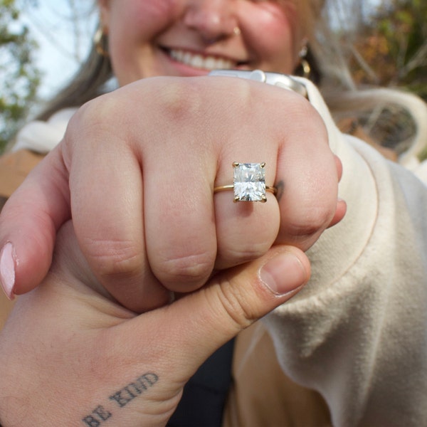 Toi Et Moi Ring | Gold Cloud Ring | Gift for Mom | Two Stone Ring | Pear Emerald Toi Et Moi Ring ...