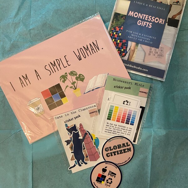 Cats in the Classroom Vinyl Sticker Pack | Set of Adorable Montessori ...