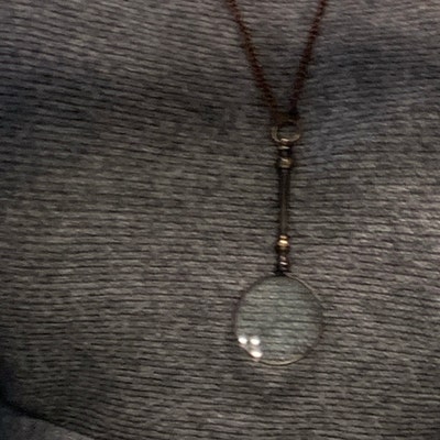 Antique Bronze Monocle Magnifying Glass Necklace Brass/bronze Pendant W ...