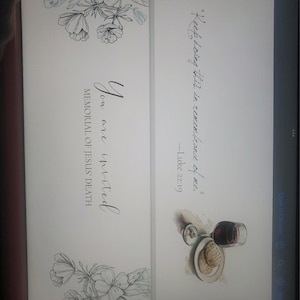 JW Memorial Letterhead | Watercolor Wine & Bread (pdf/word Printable ...
