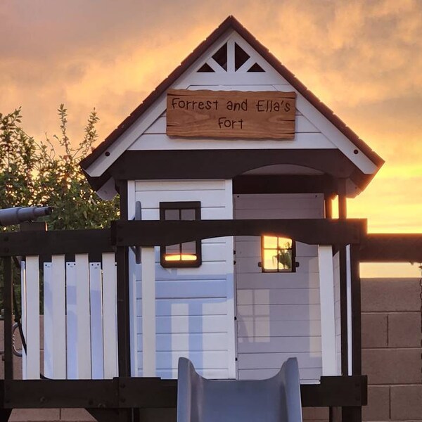 Personalized Treehouse Sign Playhouse Sign Treehouse Custom Wood Sign ...