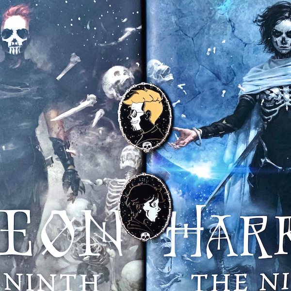 The Locked Tomb Gideon and Harrow Pins - Ninth House Enamel Pins - Etsy