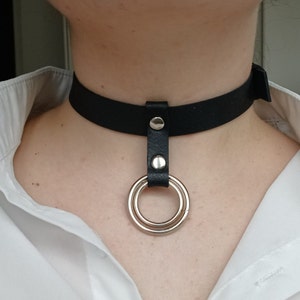 Chain Necklace With O-ring Choker With Chain Chain With - Etsy