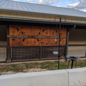 Birds Metal Privacy Screen | Branches & Leaves Metal Wall Art, Bird ...