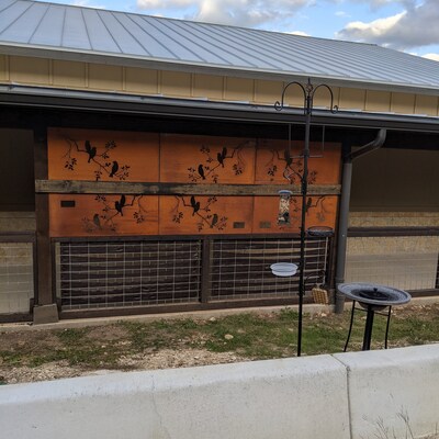 Birds Metal Privacy Screen Branches & Leaves Metal Wall Art, Bird Decor ...