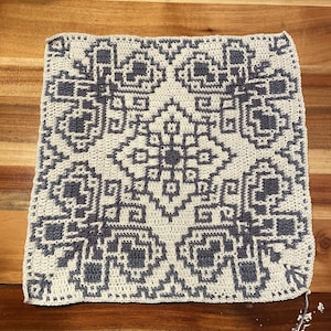 Inset Mosaic Crochet Pattern I Can See A Rainbow. Chart, Written ...