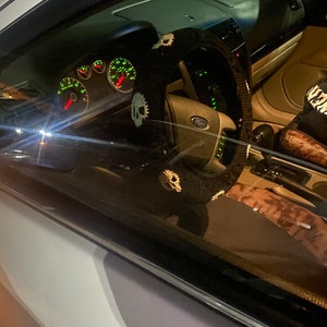 Black Glow-in-the-dark Skull Steering Wheel Cover custom - Etsy