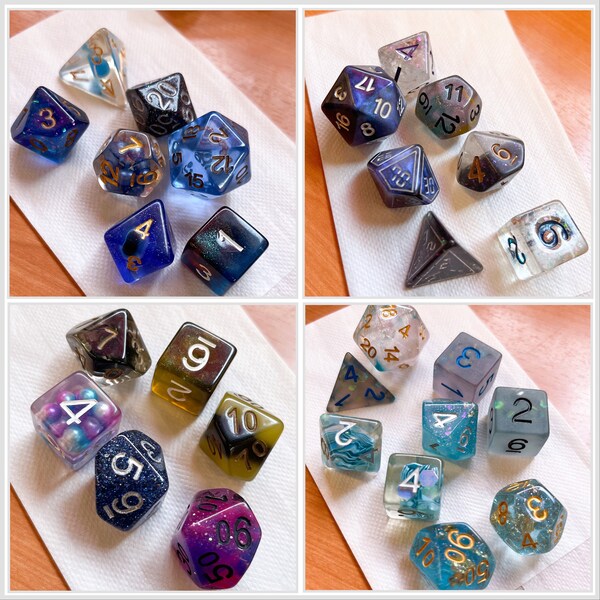 Loose Individual Polyhedral Dice, Random Mystery Individual D4, D6, D8 ...