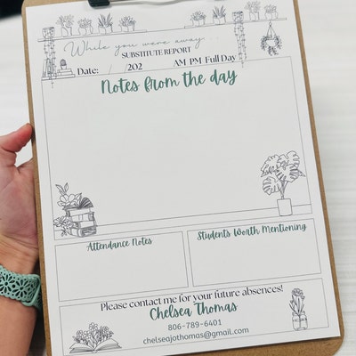 Substitute Report PDF for Print & Digital Use plant Design, Substitute ...