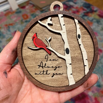 LASER CUT FILE Cardinal Ornament Svg File - Etsy