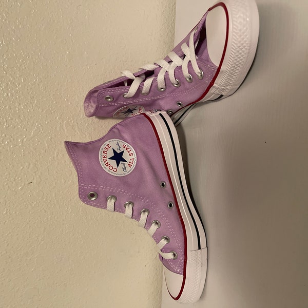 Custom Dyed Lavender Converse All Star High Top Shoes - Etsy