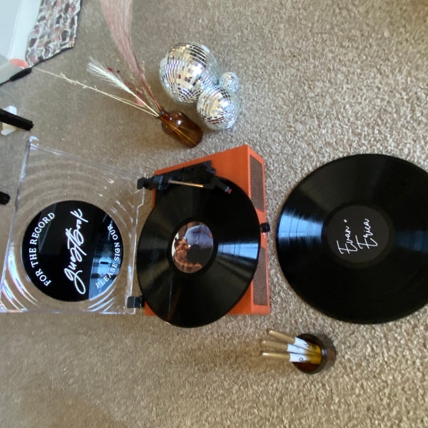 Signature Vinyl Record Sticker for Wedding Guest Book | Personalized ...