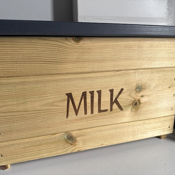Doorstep Wood Milk Box. Porch Milk Storage Box. Milk Bottle Boxes ...